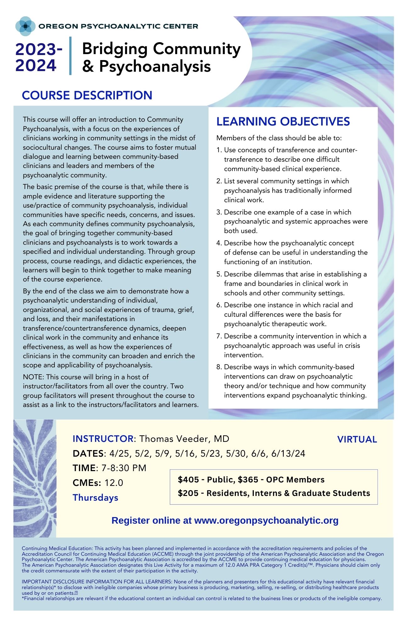 CE Bridging Community, Veeder (Virtual)